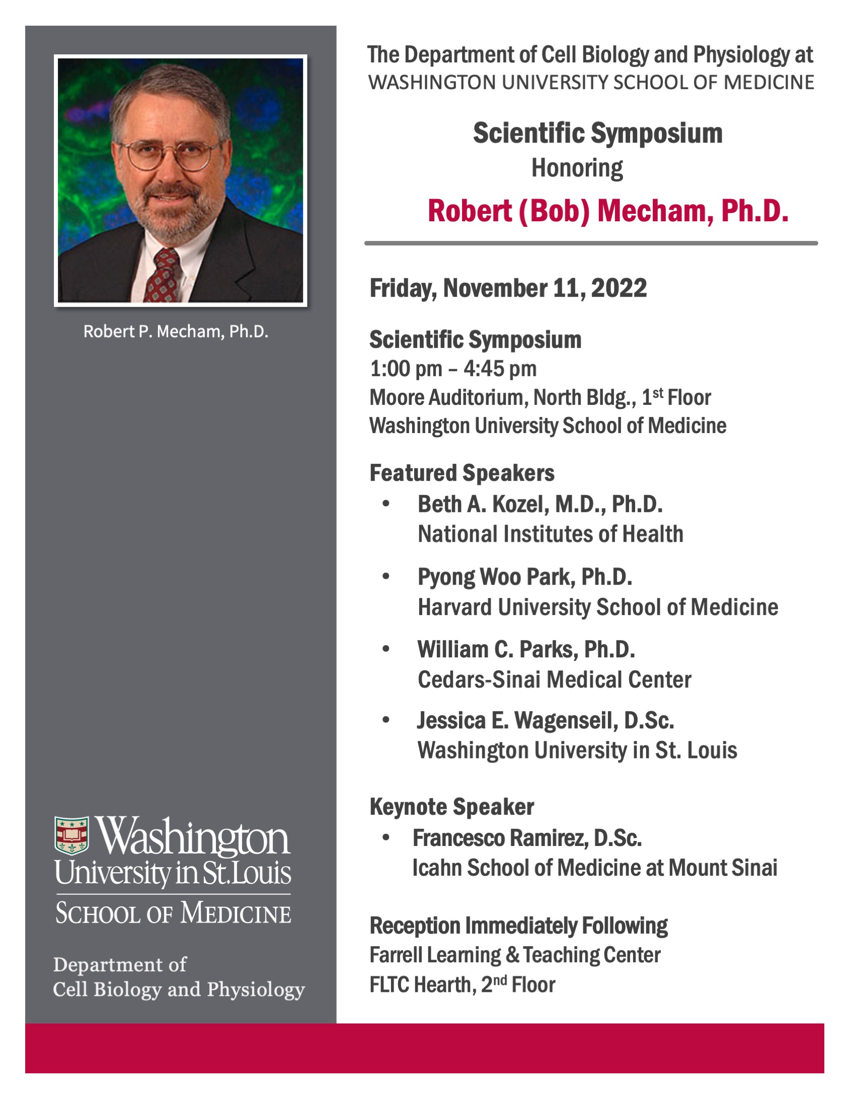 Scientific Symposium Honoring Robert (Bob) Mecham, Ph.D. | Cell Biology ...